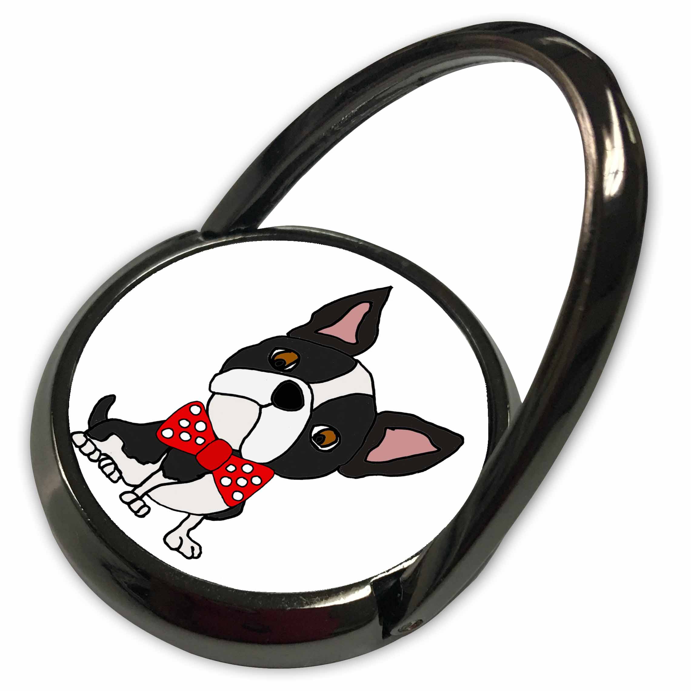 Funny Cute Boston terrier Dog Dog wearing Red Polka Dot Bow Tie Phone ...