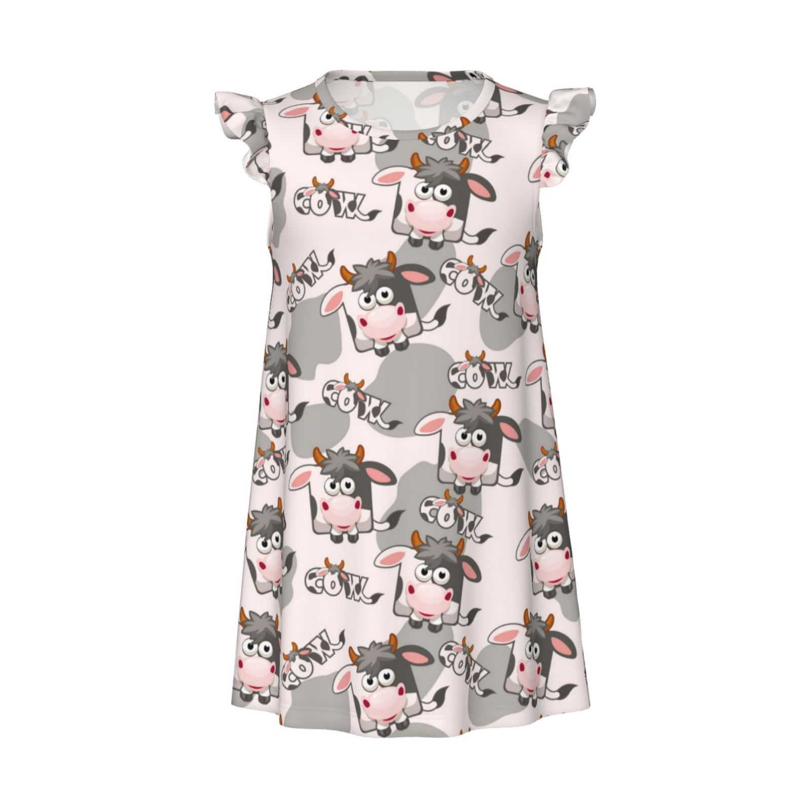 Funny Cute Cartoon Milk Cow_A Girls Nightgowns, Toddler Girls Pajamas ...