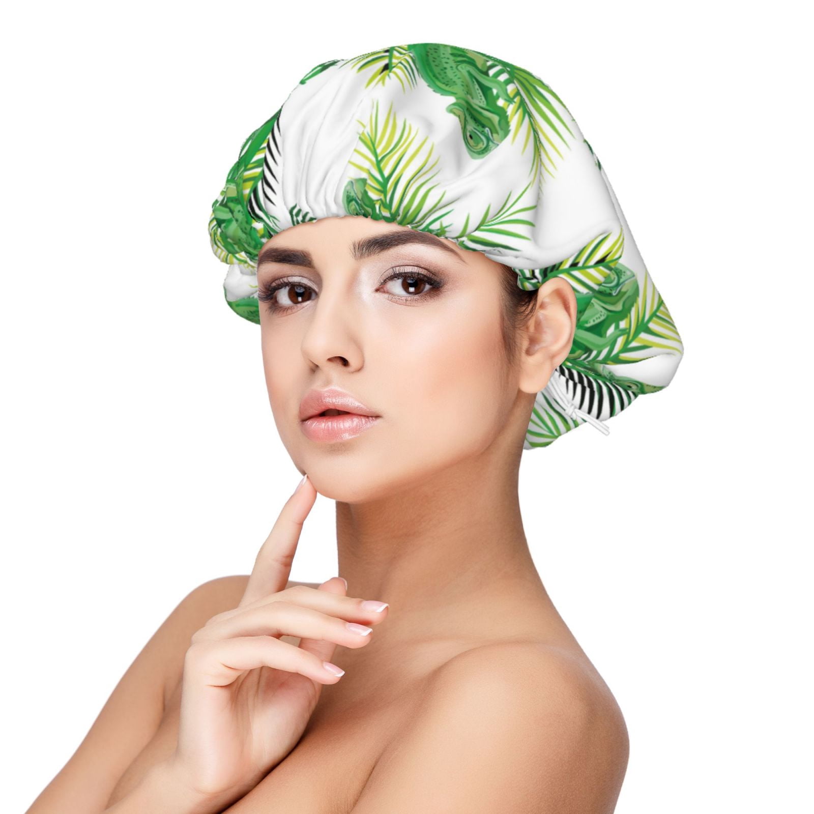 Funny Cute Chameleon Green Silk Bonnet for Sleeping Women Men ...
