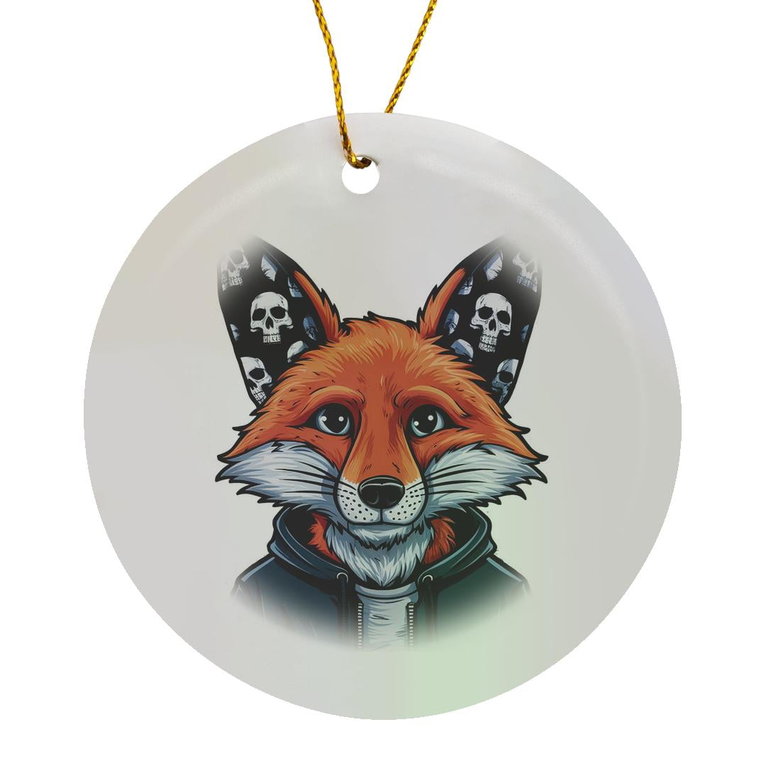 3drose, Funny Cute Cool Red Fox with Hoodie and Goth Ears with ...