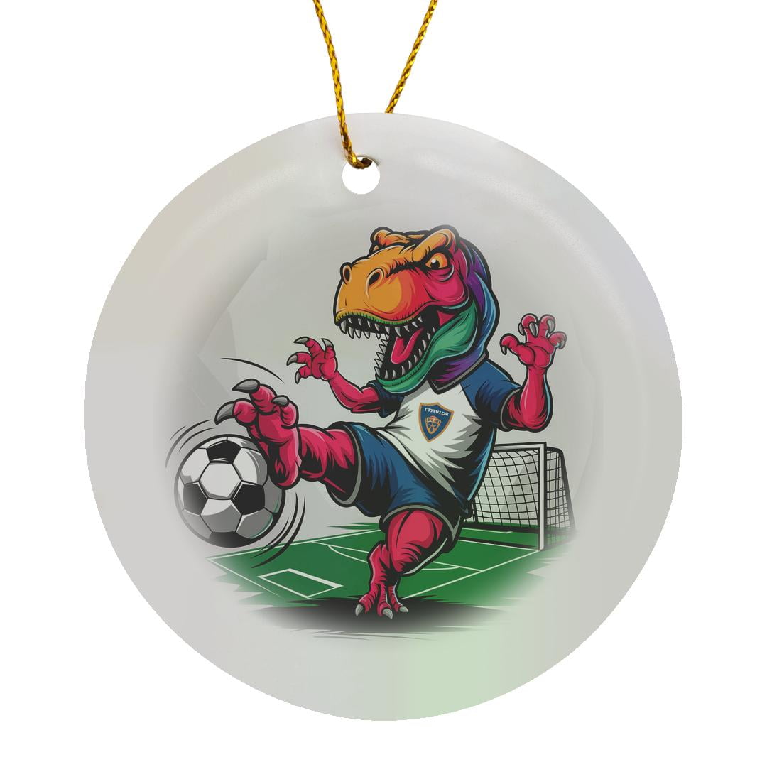3drose, Funny Cute Cool T-rex Dinosaur Playing Soccer Sports Abstract ...