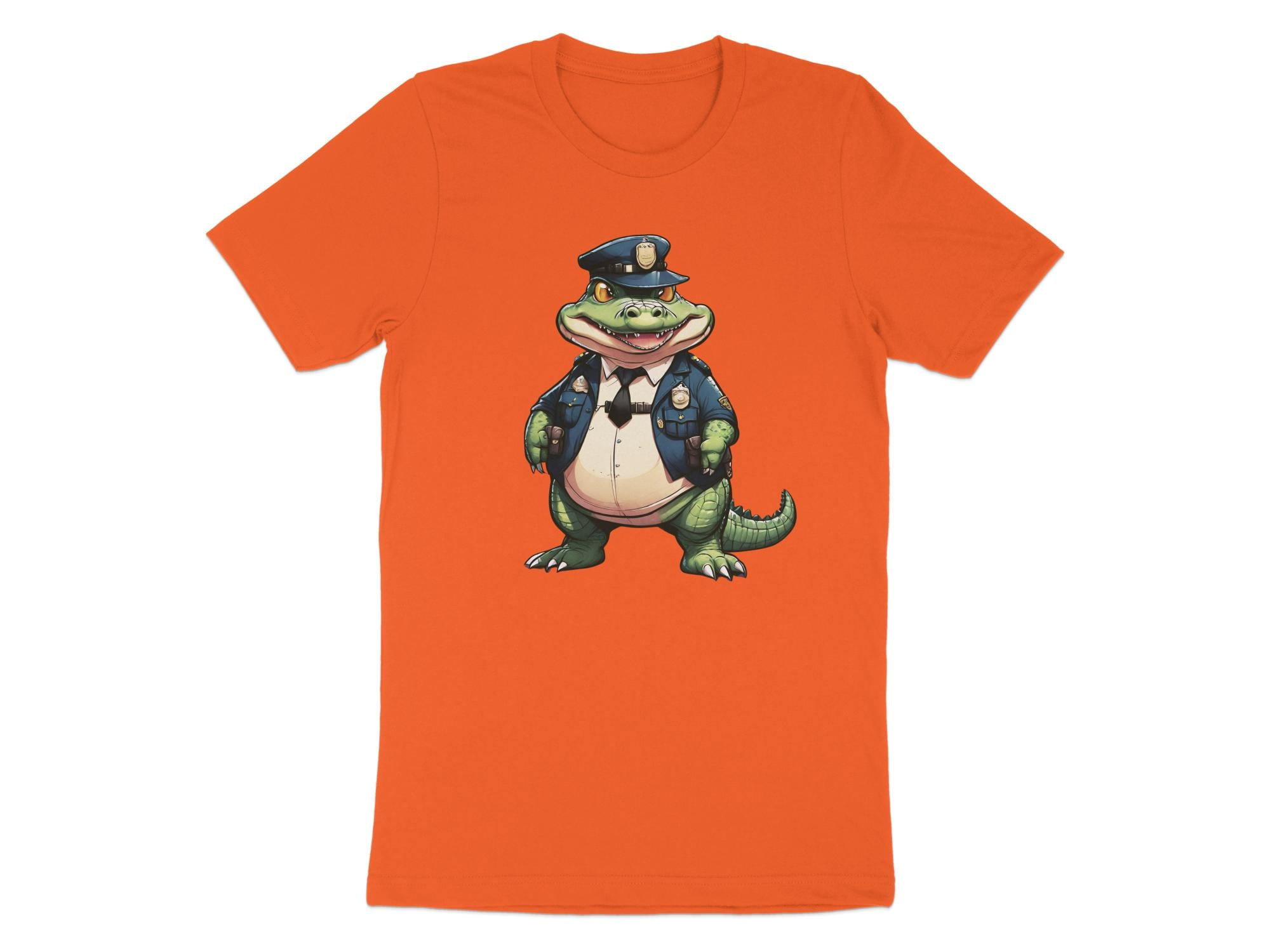 Funny Cute Crocodile Alligator Gator Cop Police Officer Gift T-Shirt ...