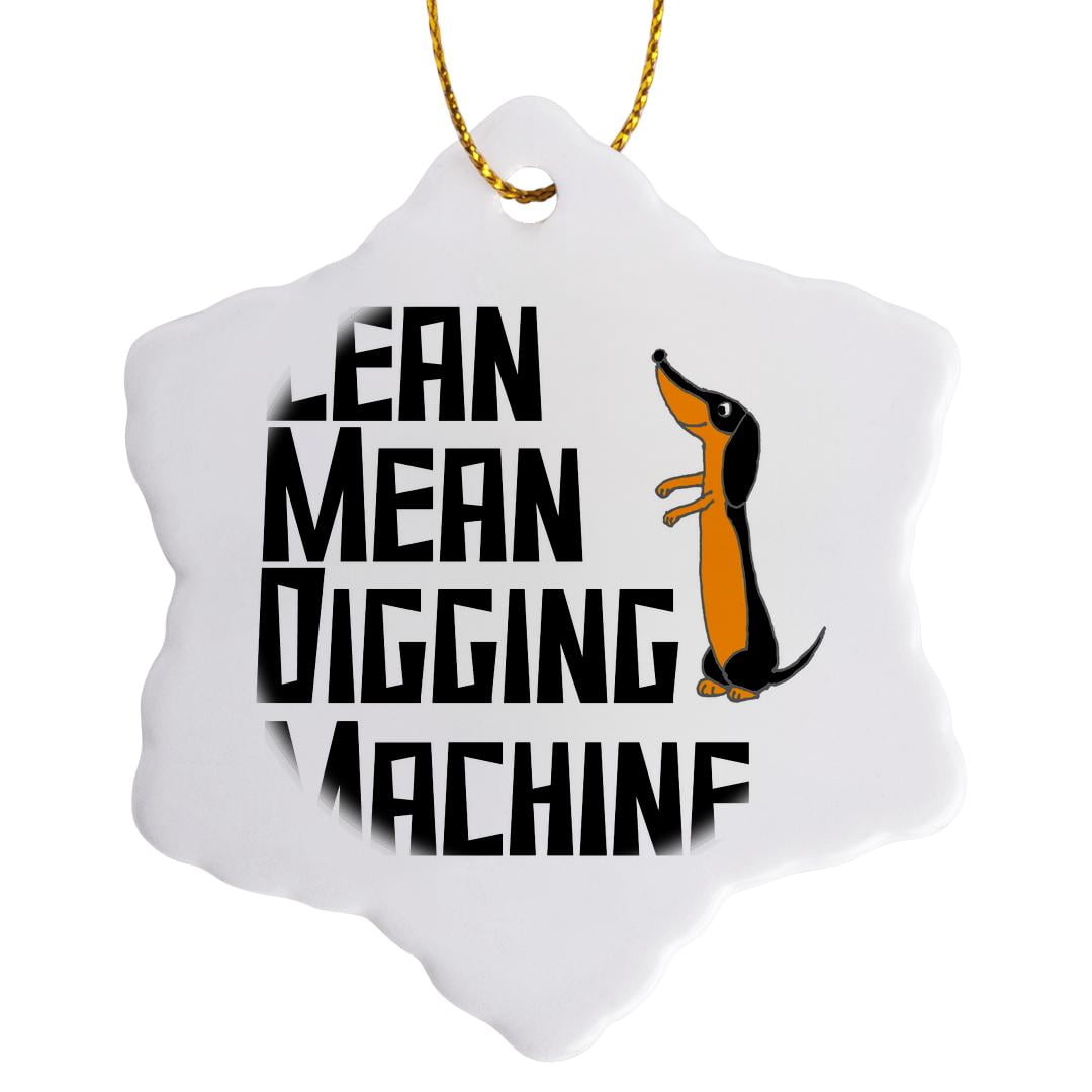 3drose, Funny Cute Dachshund Puppy Dog Lean Mean Digging Machine Pun, 3 ...