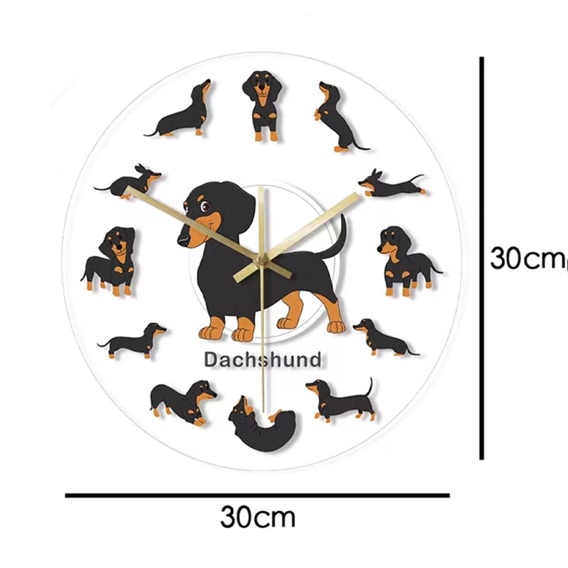 Funny Cute Dog Wall Clocks Nordic Style Modern Home Decoration for ...