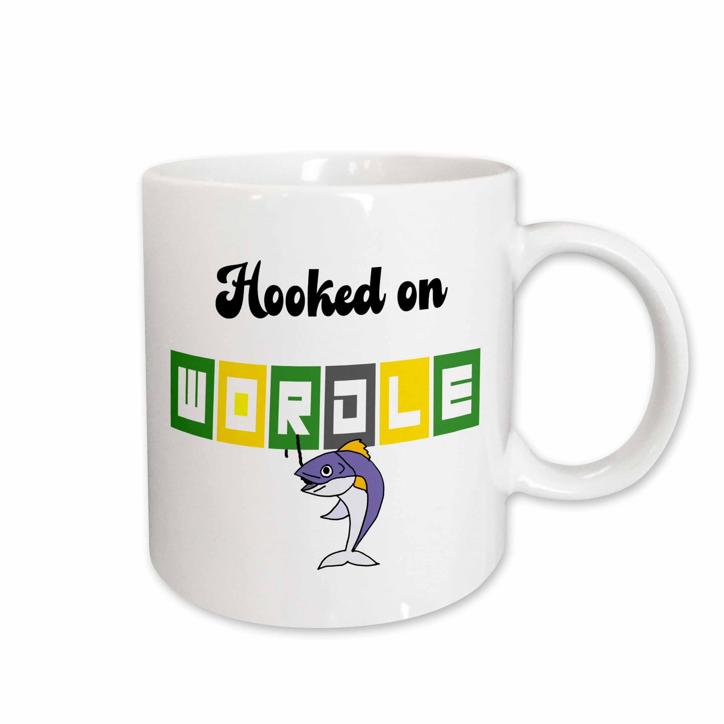 3drose, Funny Cute Hooked on Wordle Daily Word Game with Fish Cartoon ...