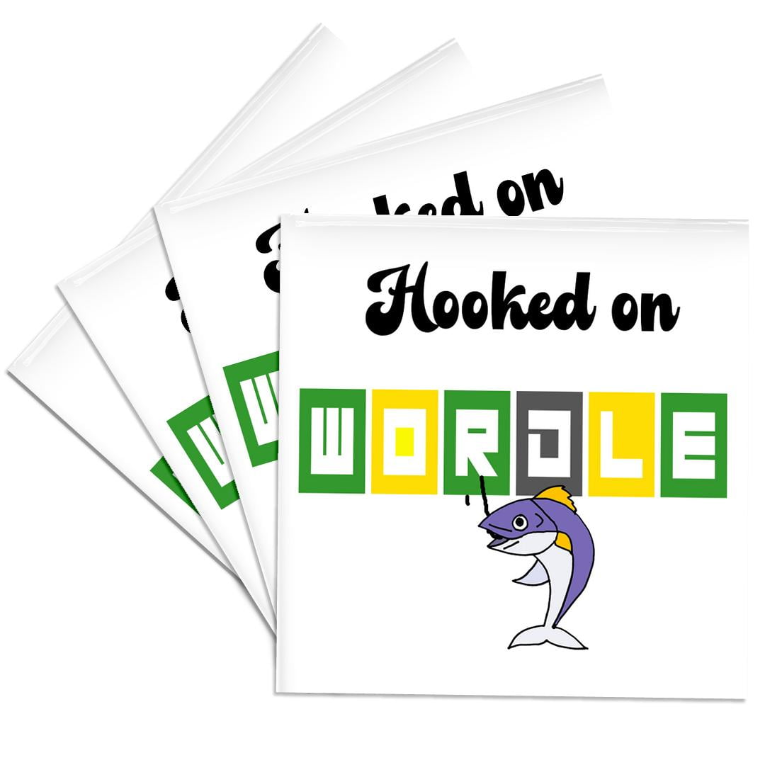 3drose, Funny Cute Hooked on Wordle Daily Word Game with Fish Cartoon ...