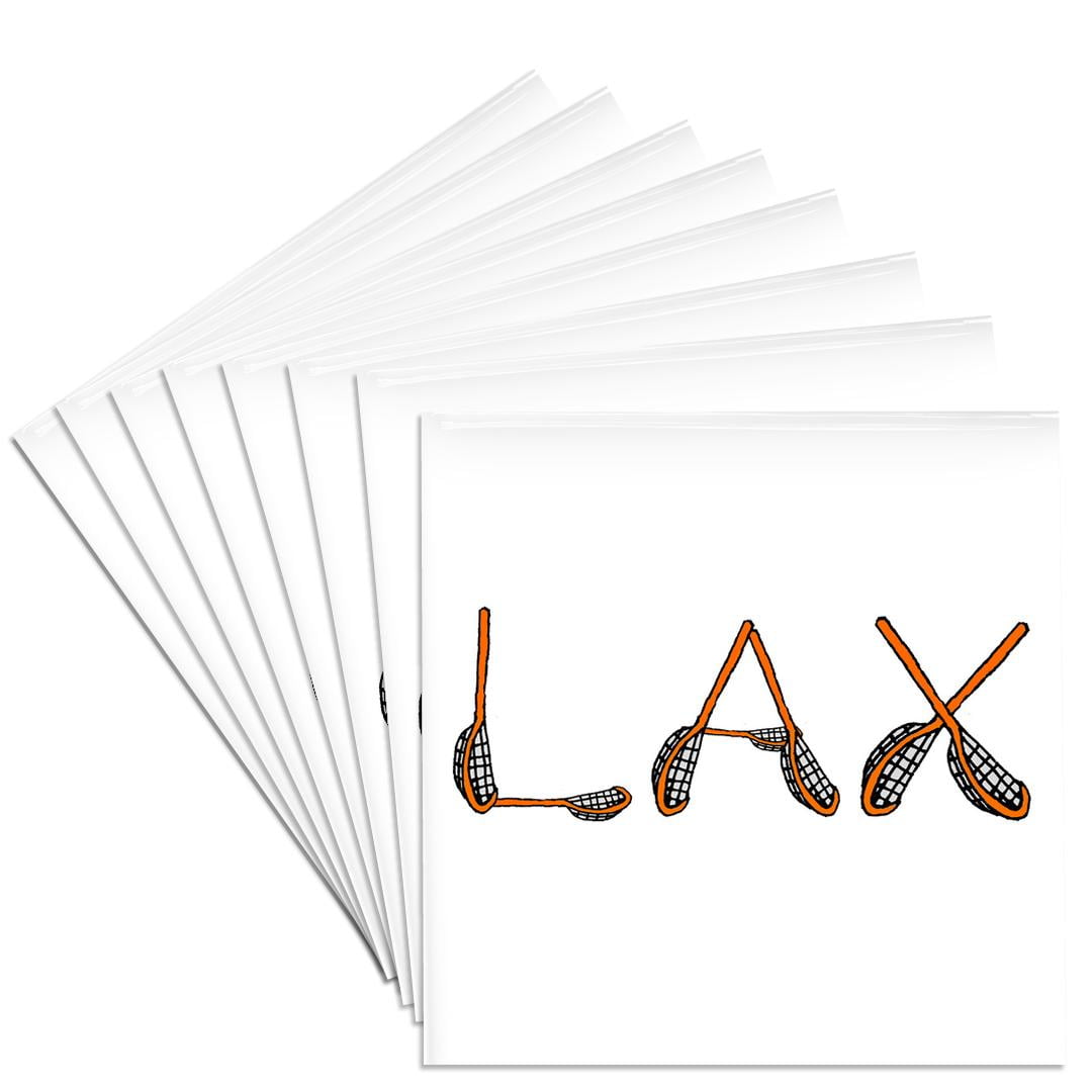3drose, Funny Cute Lax Crossed Lacrosse Sticks Sports Design, Set of 8 ...