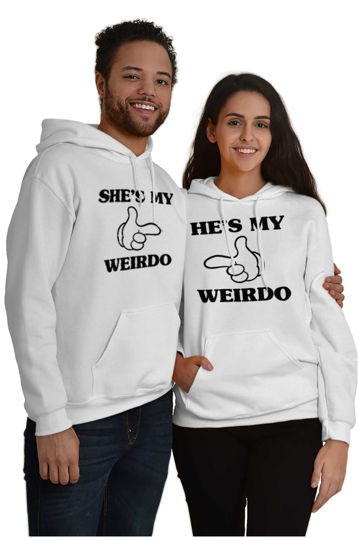 Funny Cute Matching Set Weird Couple Men's Big & Tall Graphic Hoodie ...