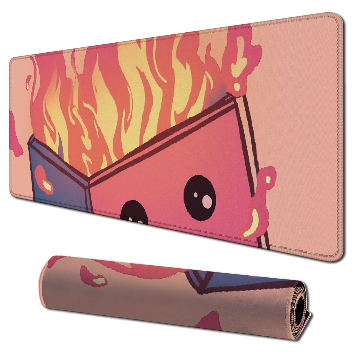 Funny Cute Mouse Pad with Wrist Rest, on Fire Ergonomic Mouse Pads ...