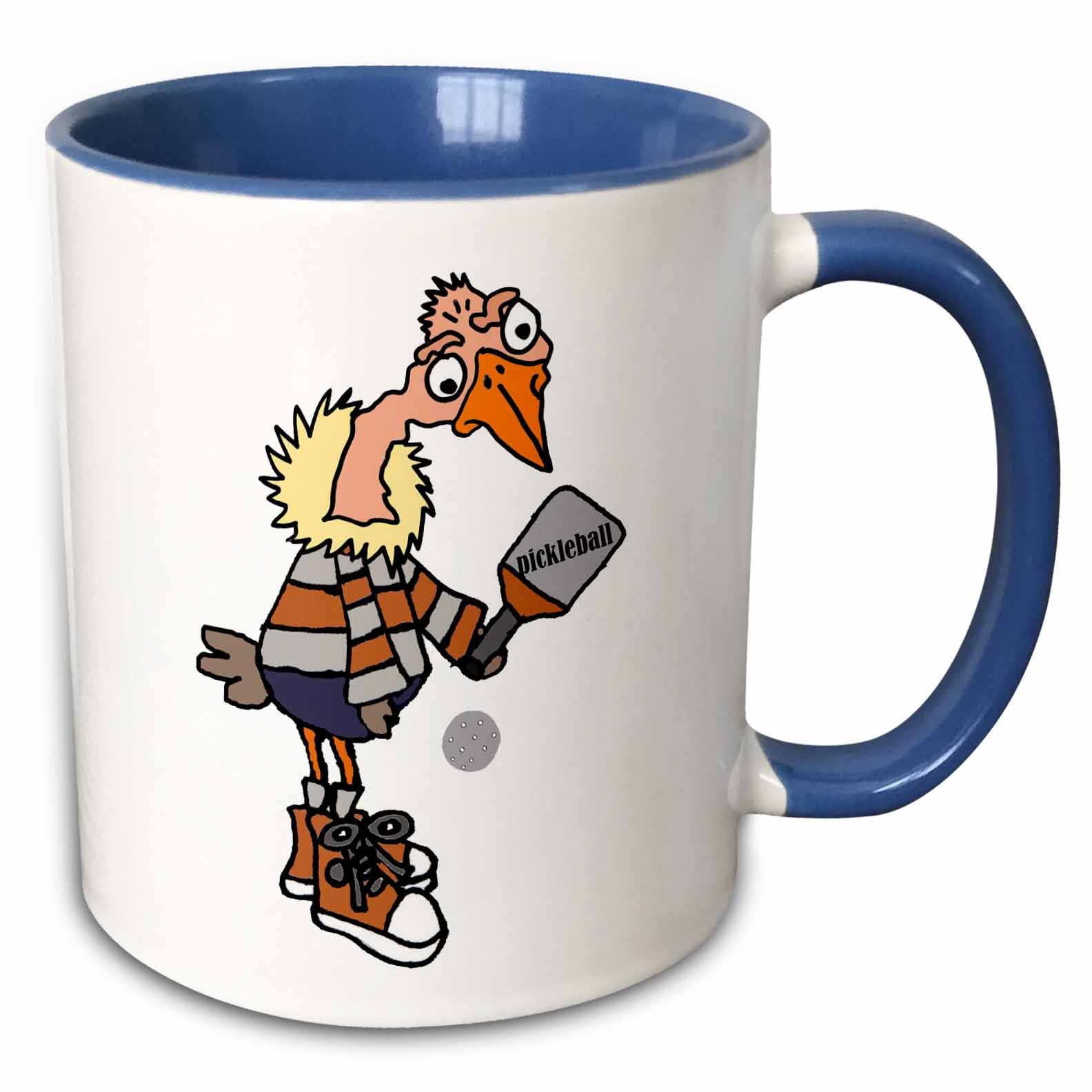 3drose, Funny Cute Old Buzzard Bird Playing Pickleball Sports Cartoon ...