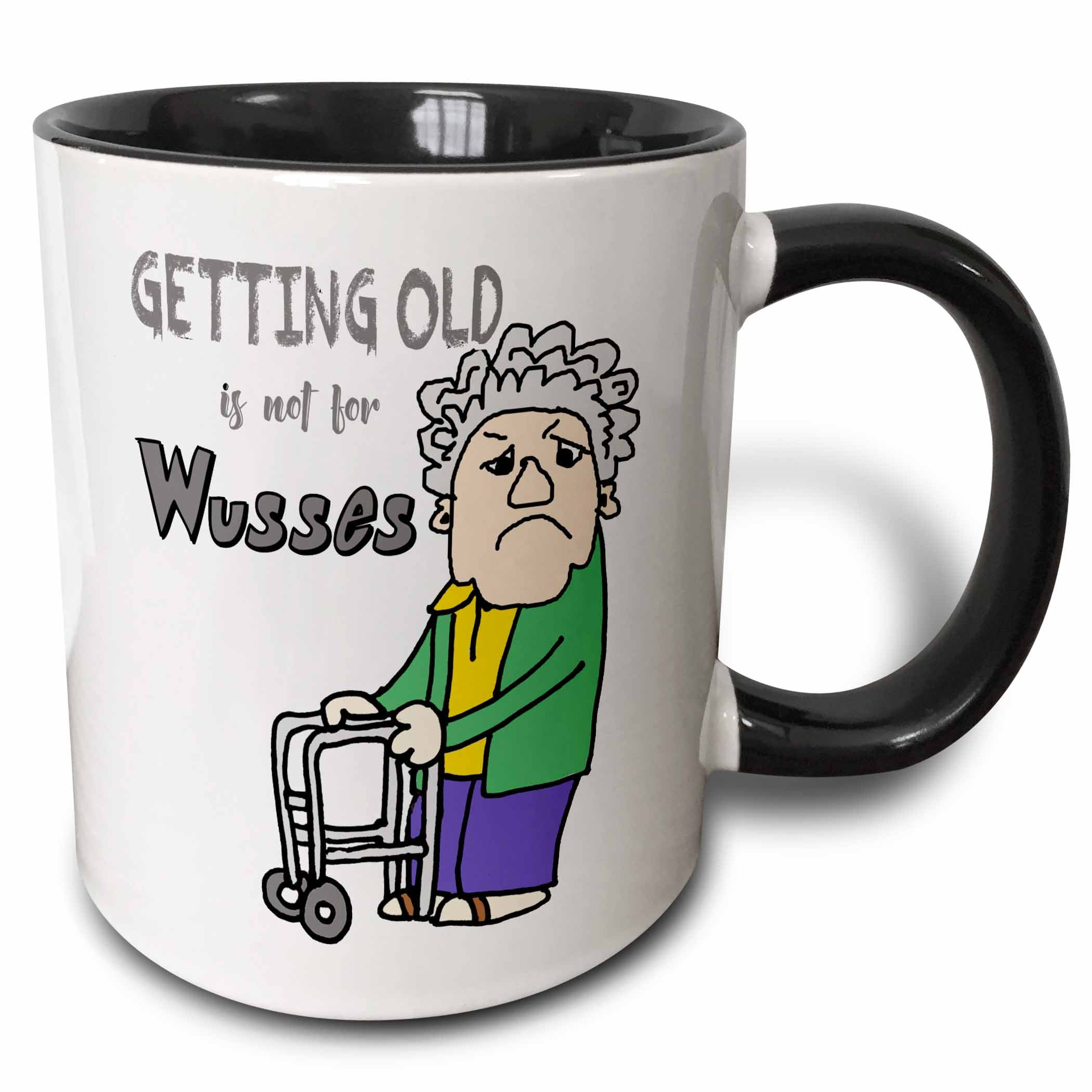 3drose, Funny Cute Old Lady with Walker Getting Old Is Not for Wusses ...