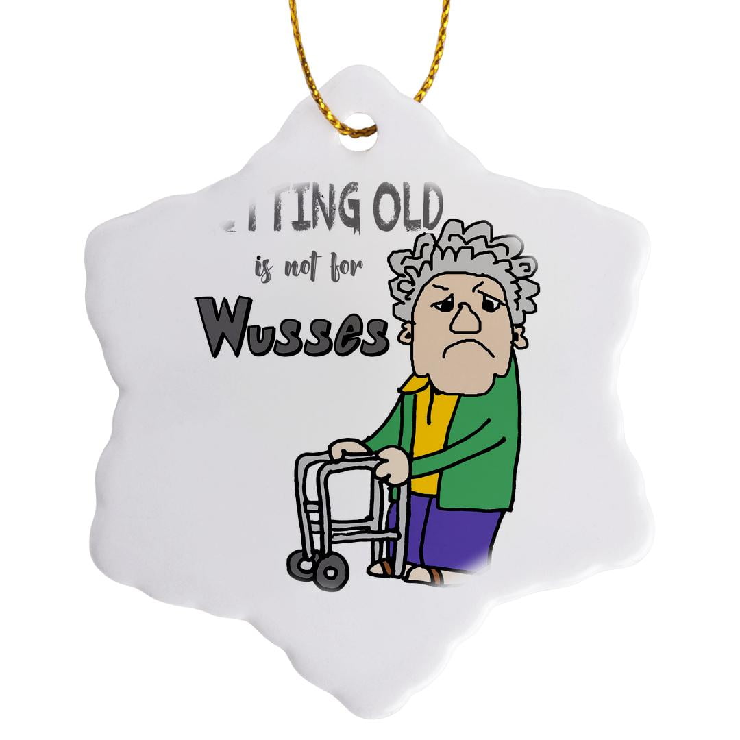 3drose, Funny Cute Old Lady with Walker Getting Old Is Not for Wusses ...