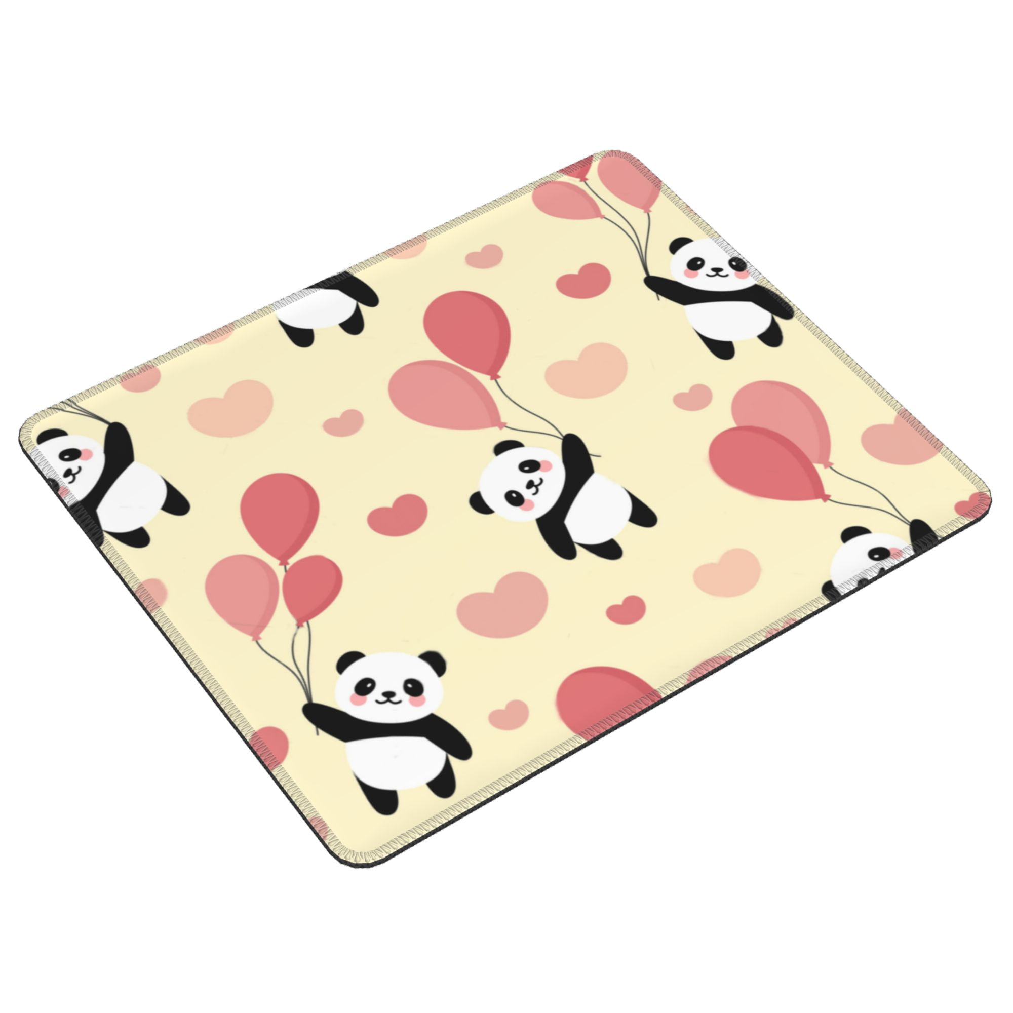 Funny Cute Panda Flying with Pink Ballon Pads for Wireless Mouse Office ...
