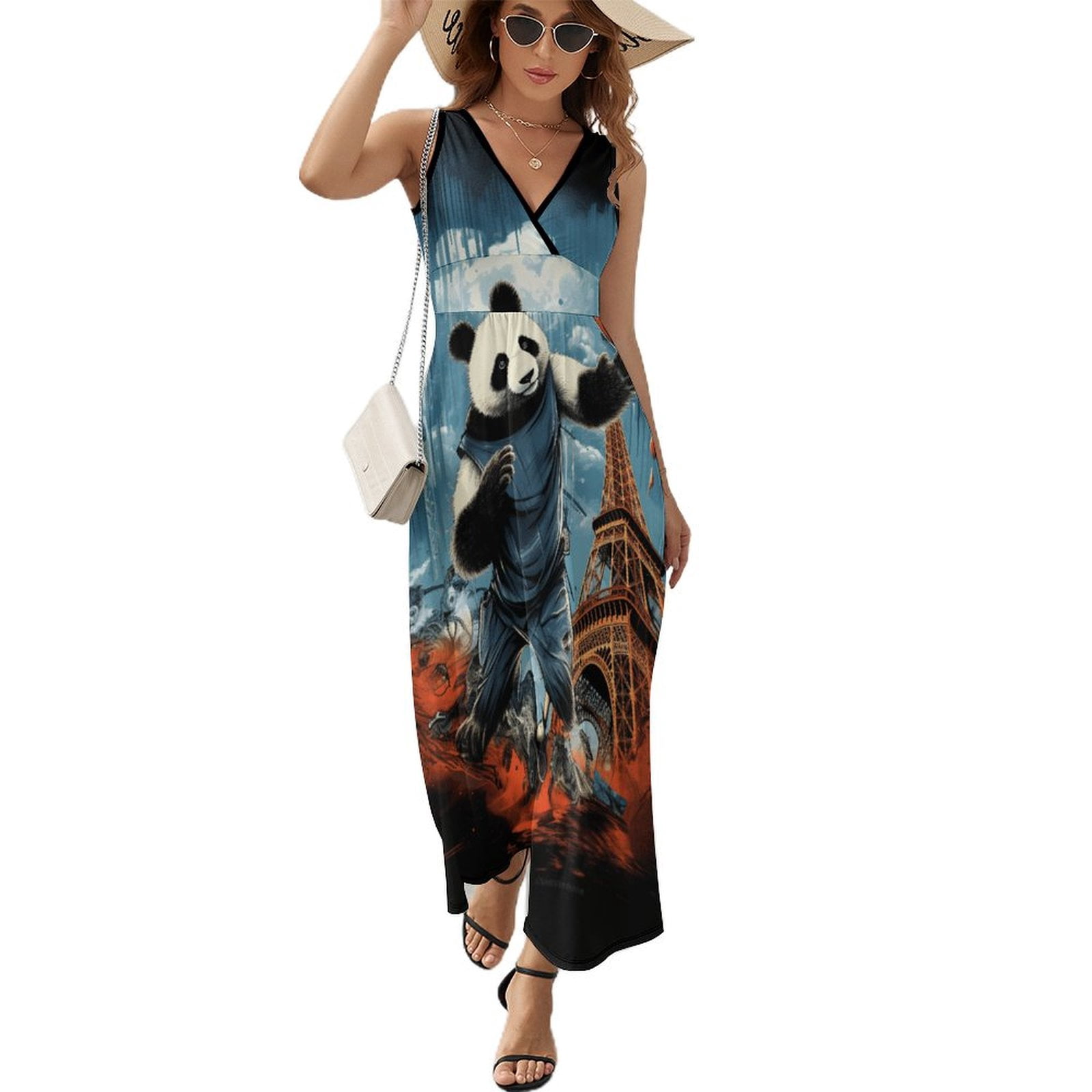 Funny Cute Panda Sleeveless Dress Female Clothing Dress Women Summer ...