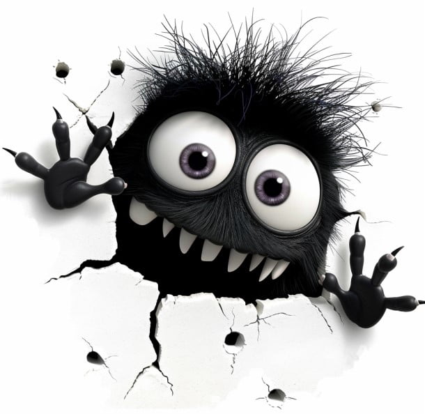 Funny & Cute Peeking Monster Car Sticker, High-Quality Vinyl Decal for ...