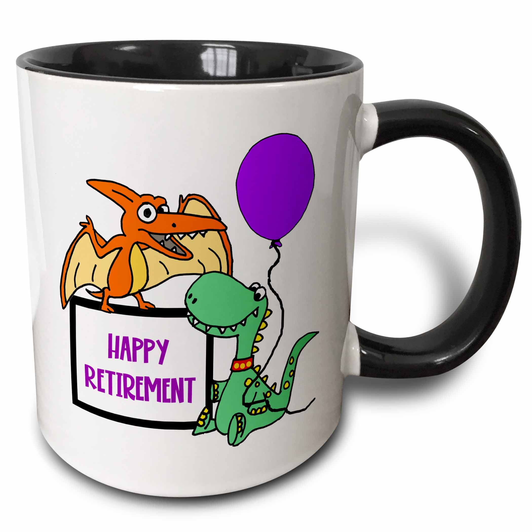 3drose, Funny Cute Pterodactyl and T-rex Dinosaur Happy Retirement ...