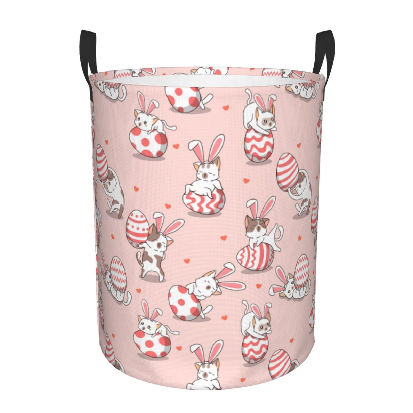 Funny Cute Rabbit Egg Pink Laundry Basket, Laundry Hamper Waterproof ...