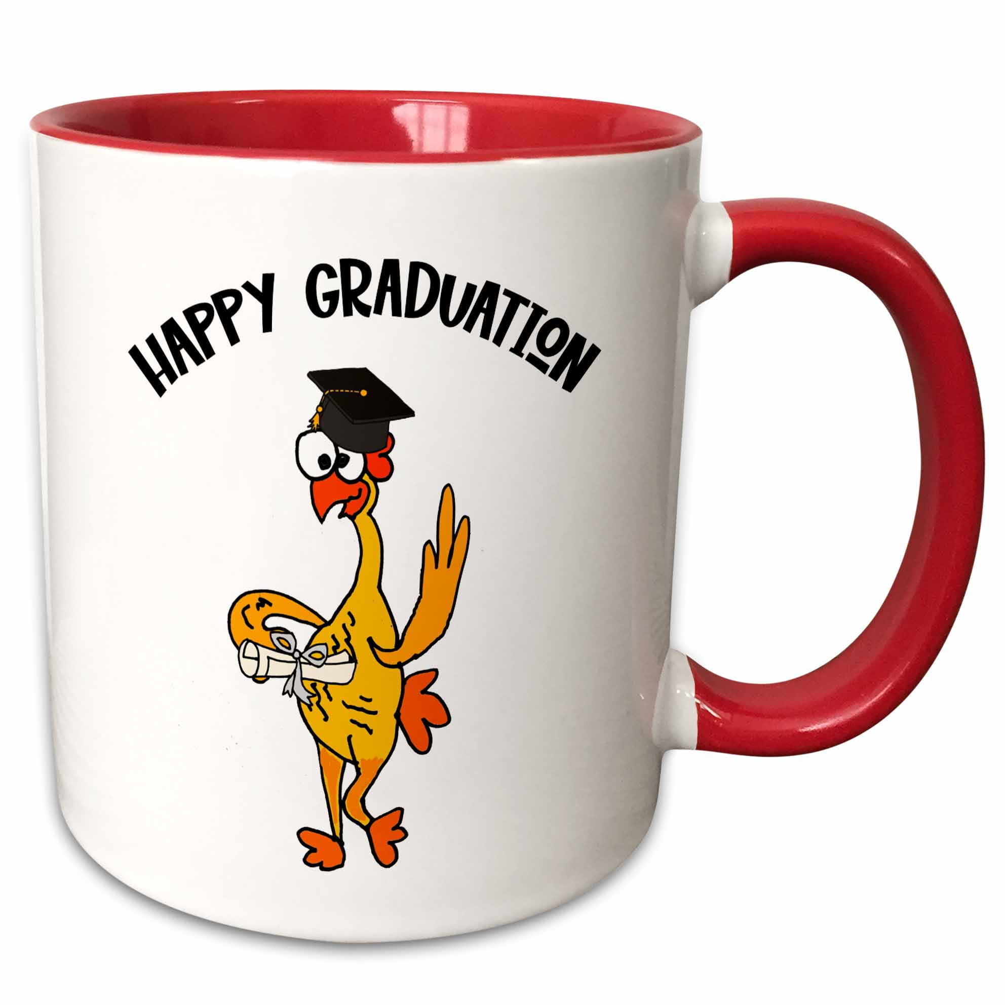 3drose, Funny Cute Rubber Chicken and Diploma Scroll and Cap Happy ...