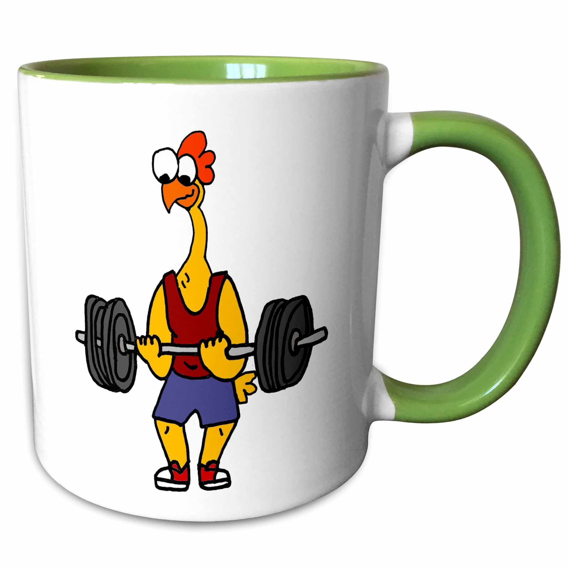 3drose, Funny Cute Rubber Chicken Bodybuilder Lifting Weights Cartoon ...