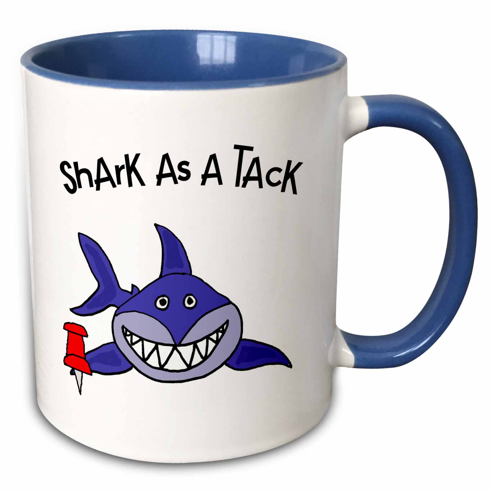 3drose, Funny Cute Shark as a Tack Pun with Shark and Thumb Tack ...
