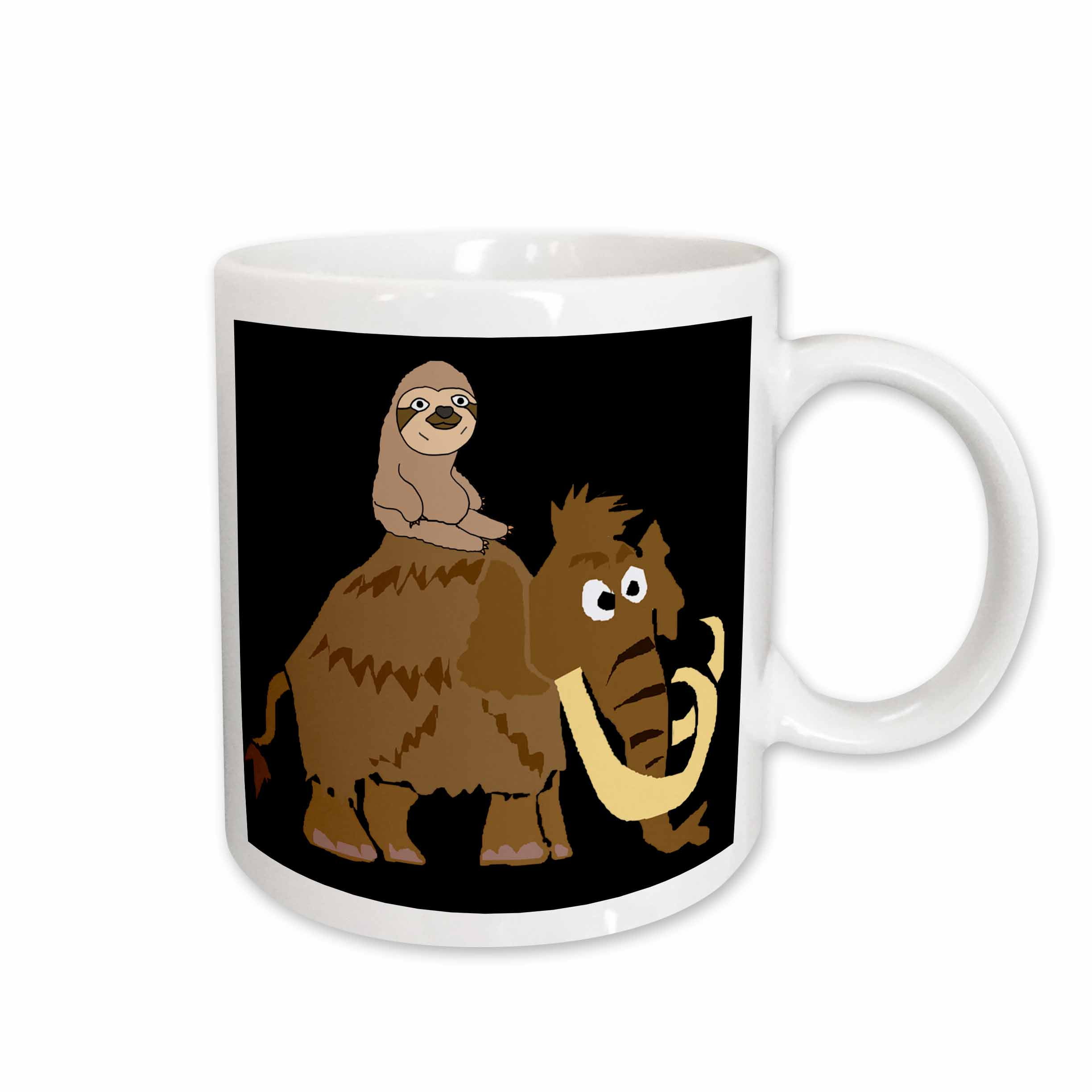 3drose, Funny Cute Sloth Riding Woolly Mammoth Prehistoric Cartoon ...