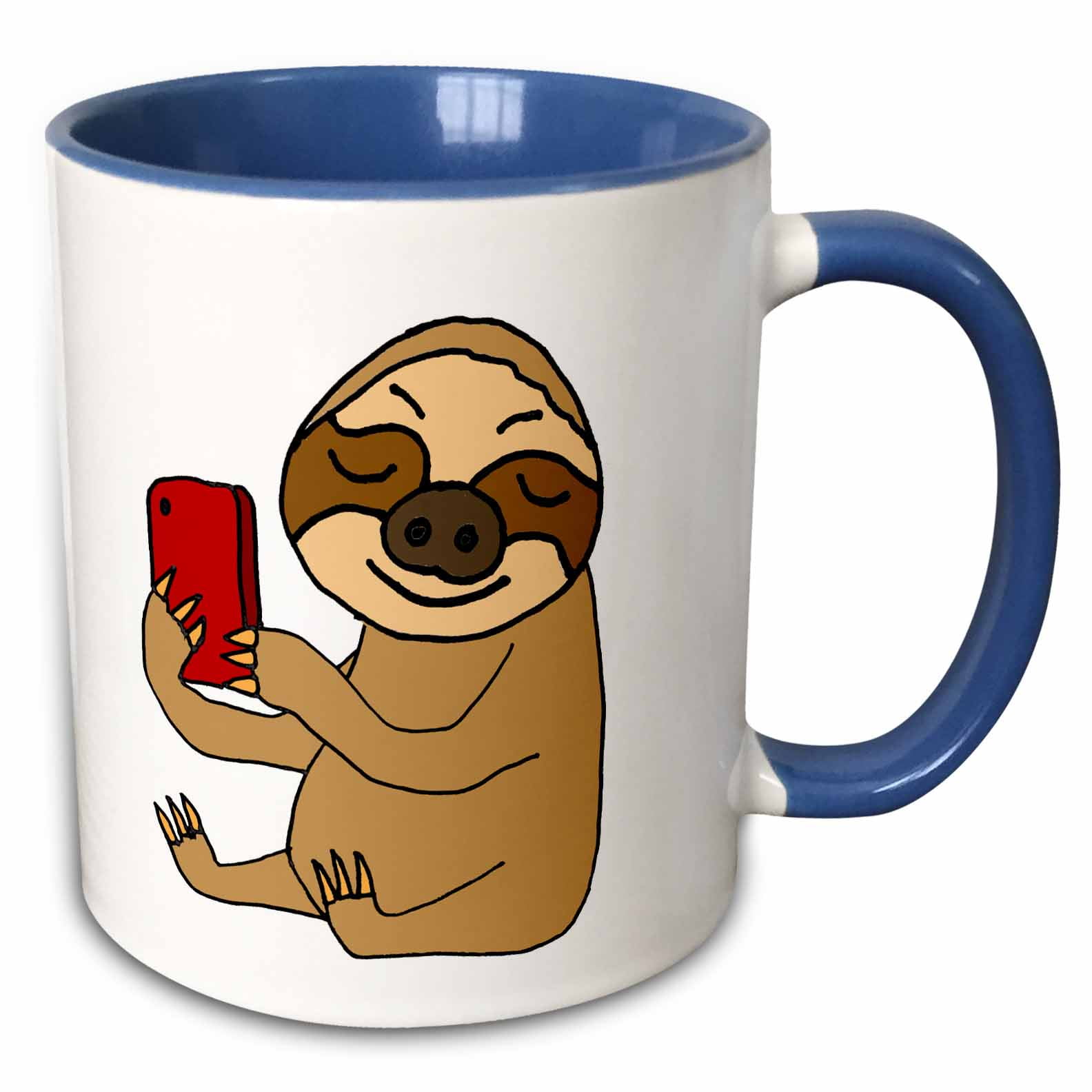 3drose, Funny Cute Sloth Taking Selfie Photo with Cell Phone Cartoon ...