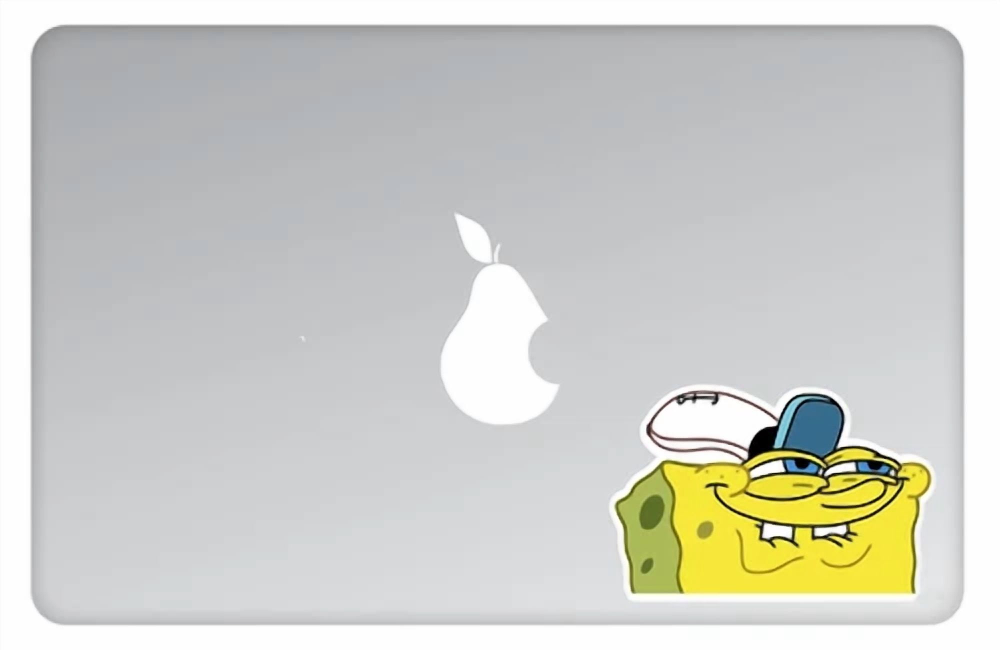Funny Cute Spongebob Peeker Peeking Waving Window Car Laptop Wall Decal ...