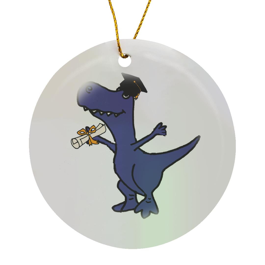 3drose, Funny Cute T-rex Dinosaur in Graduation Cap and Diploma Scroll ...