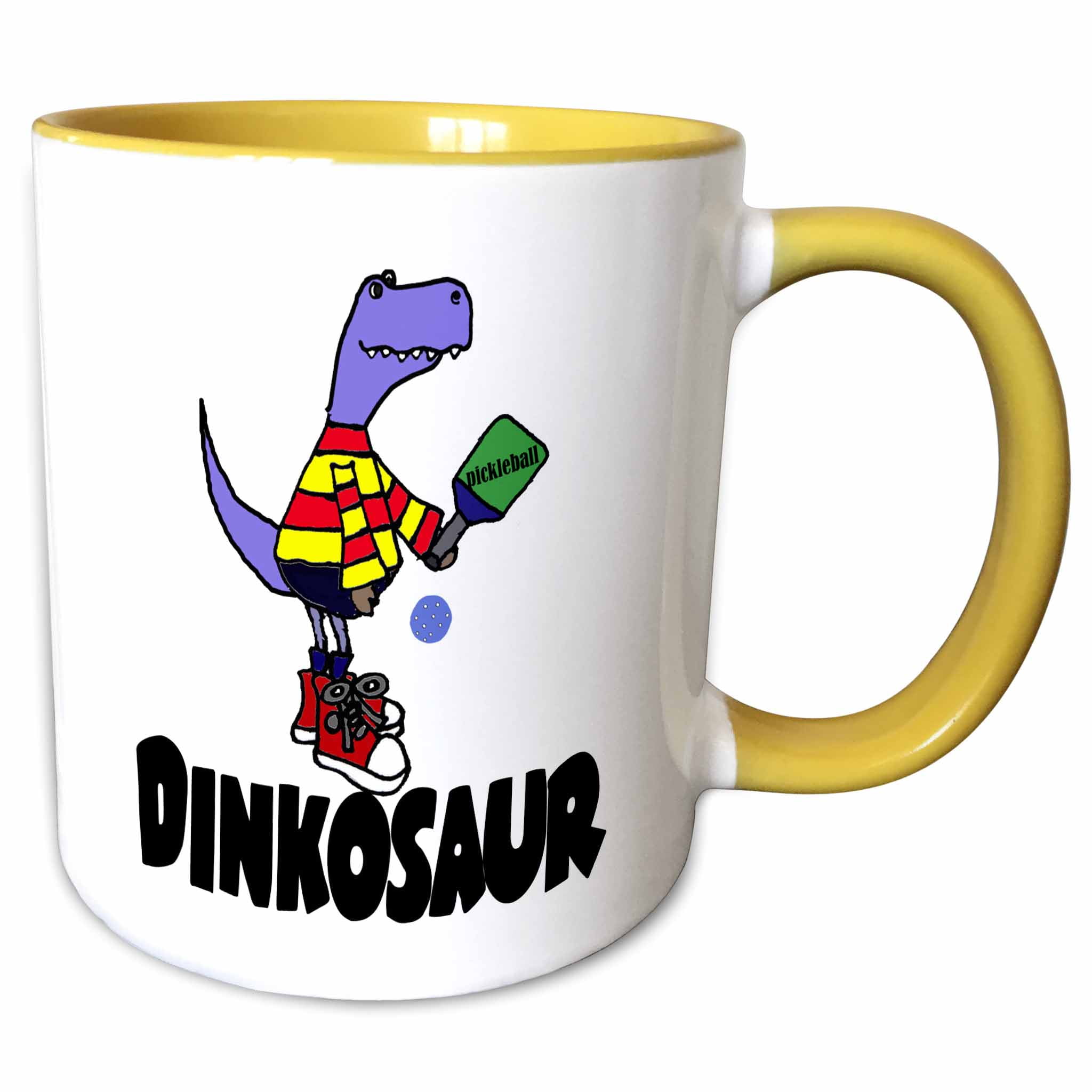 3drose, Funny Cute T-rex Dinosaur Playing Pickleball Dinkosaur Pun ...