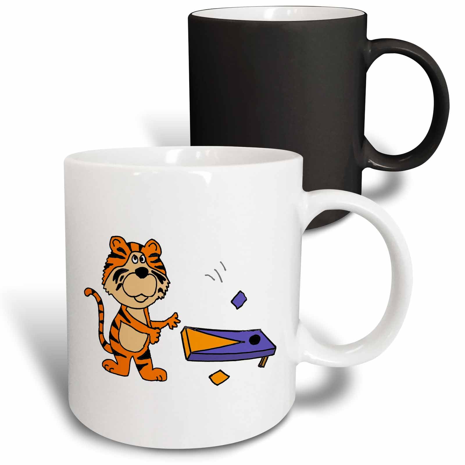 3drose, Funny Cute Tiger Playing Blue and Orange Cornhole Game Sports ...