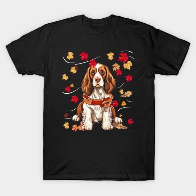 Funny Cute Turkey Cocker Spaniel Dog Maple Leaf Thanksgiving Artwork ...