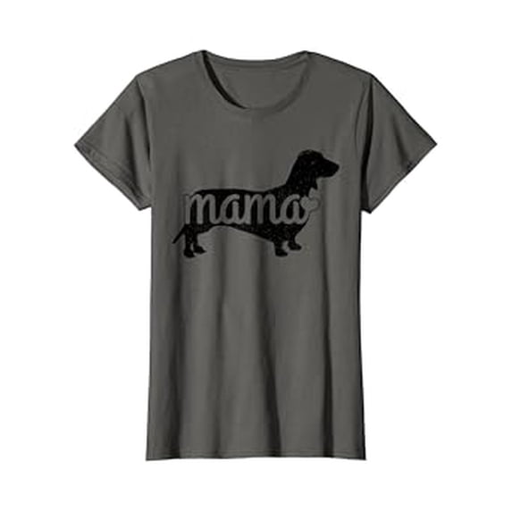 Funny Cute Womens Dachshund Mama Dog Silhouette T-Shirt Great Gift for ...
