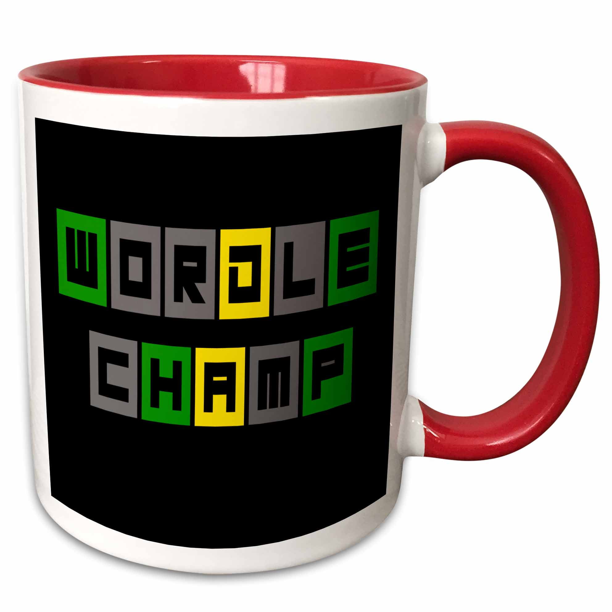 3drose, Funny Cute Wordle Champ Wordle Word Game Cartoon, 11oz Two-tone ...