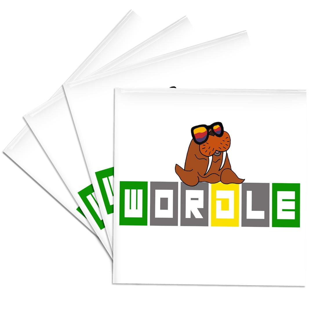 3drose, Funny Cute Wordle Walrus Word Game with Walrus Cartoon, Set of ...