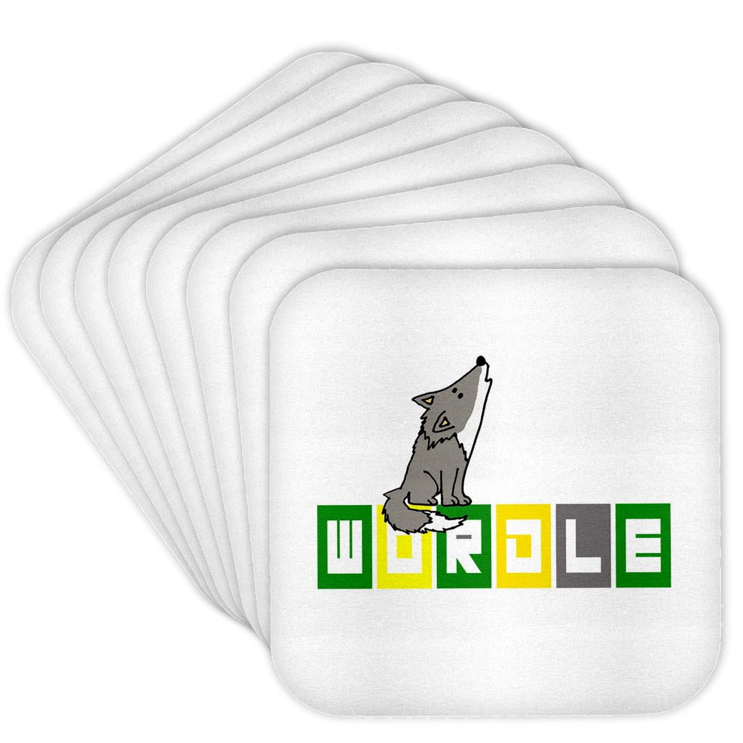 3drose, Funny Cute Wordle Wolf Daily Word Game with Wolf Cartoon, Set ...