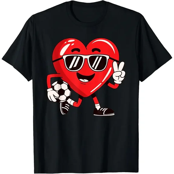 Funny Dabbing Heart Dab Cute Valentines Day Boys Soccer kids T-Shirt ...