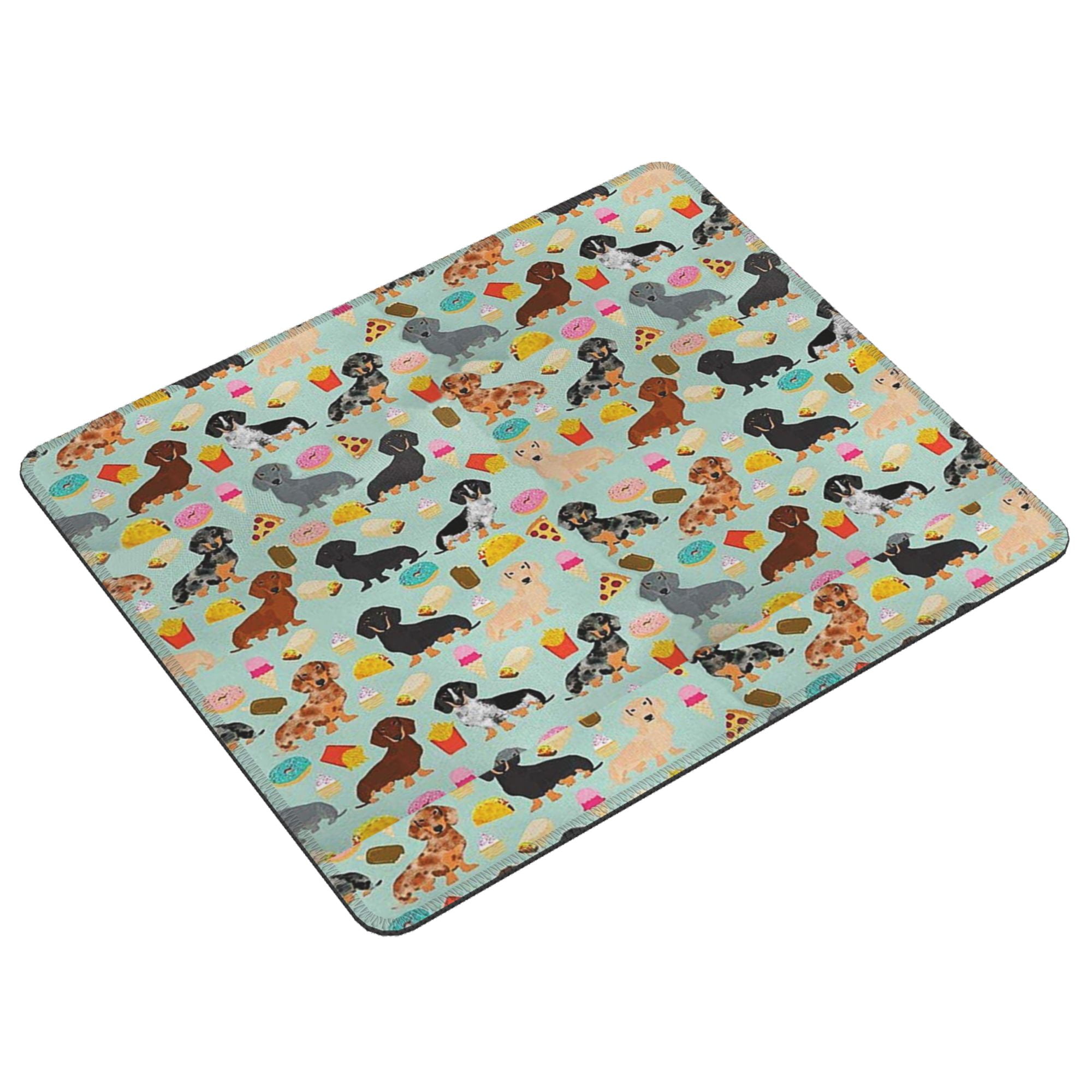 Funny Dachshund Gift Pizza & Ice Cream- Pads for Wireless Mouse Office ...