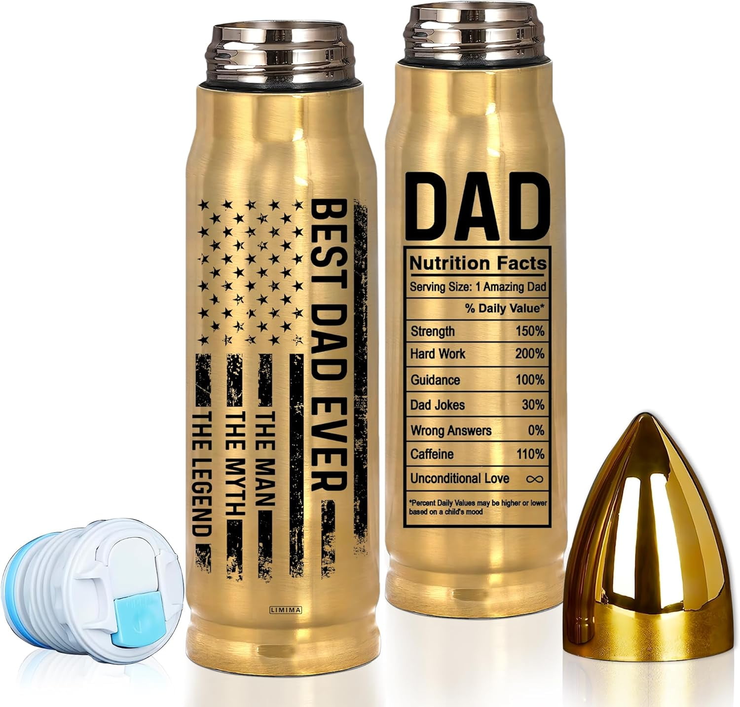 Funny Dad Bullet Tumbler Mug Gifts for Men Dad Gift 17oz Dad Tumbler ...