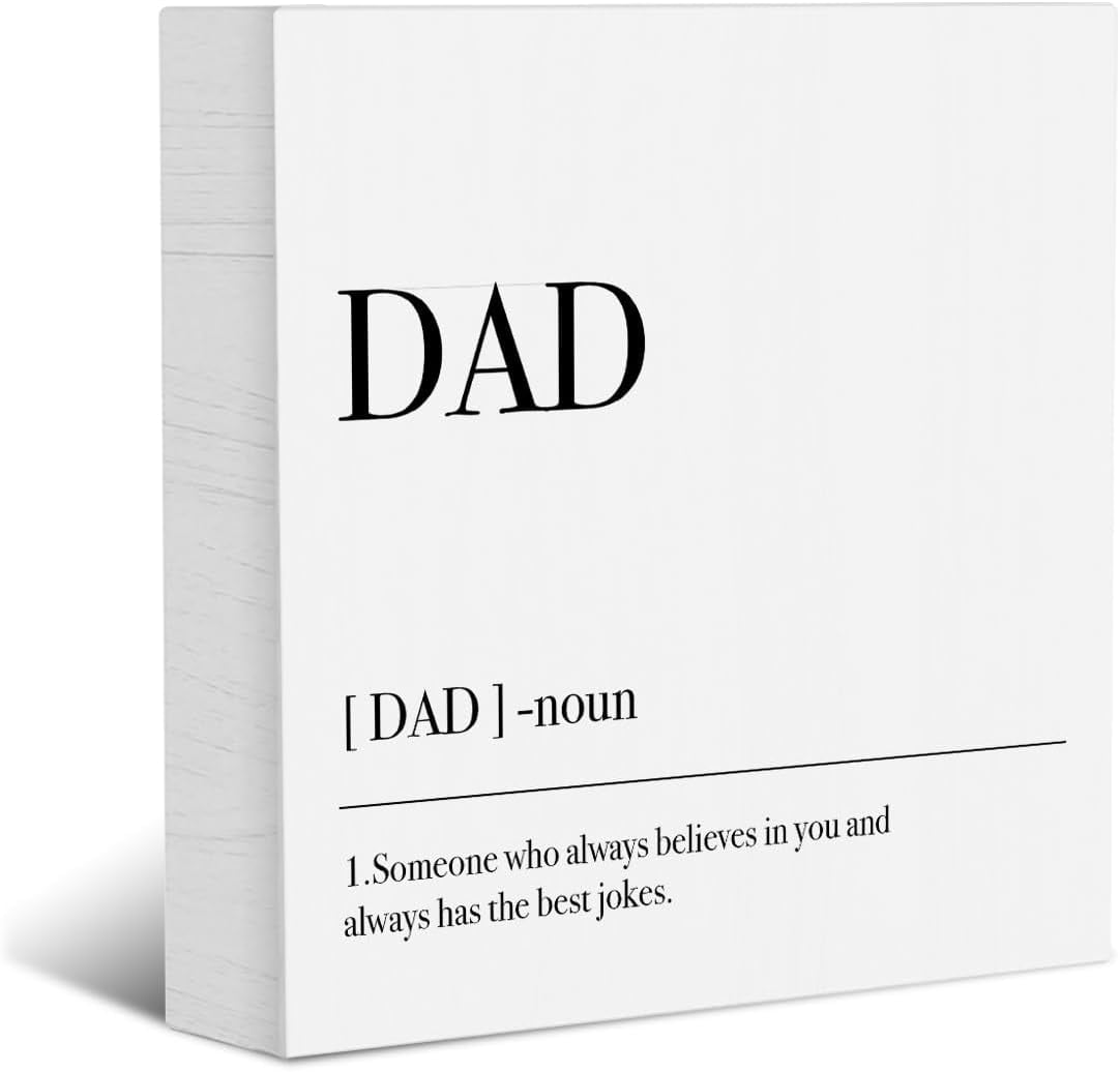 Funny Dad Noun Decorative Wooden Box Sign Dad Definition Rustic Office ...