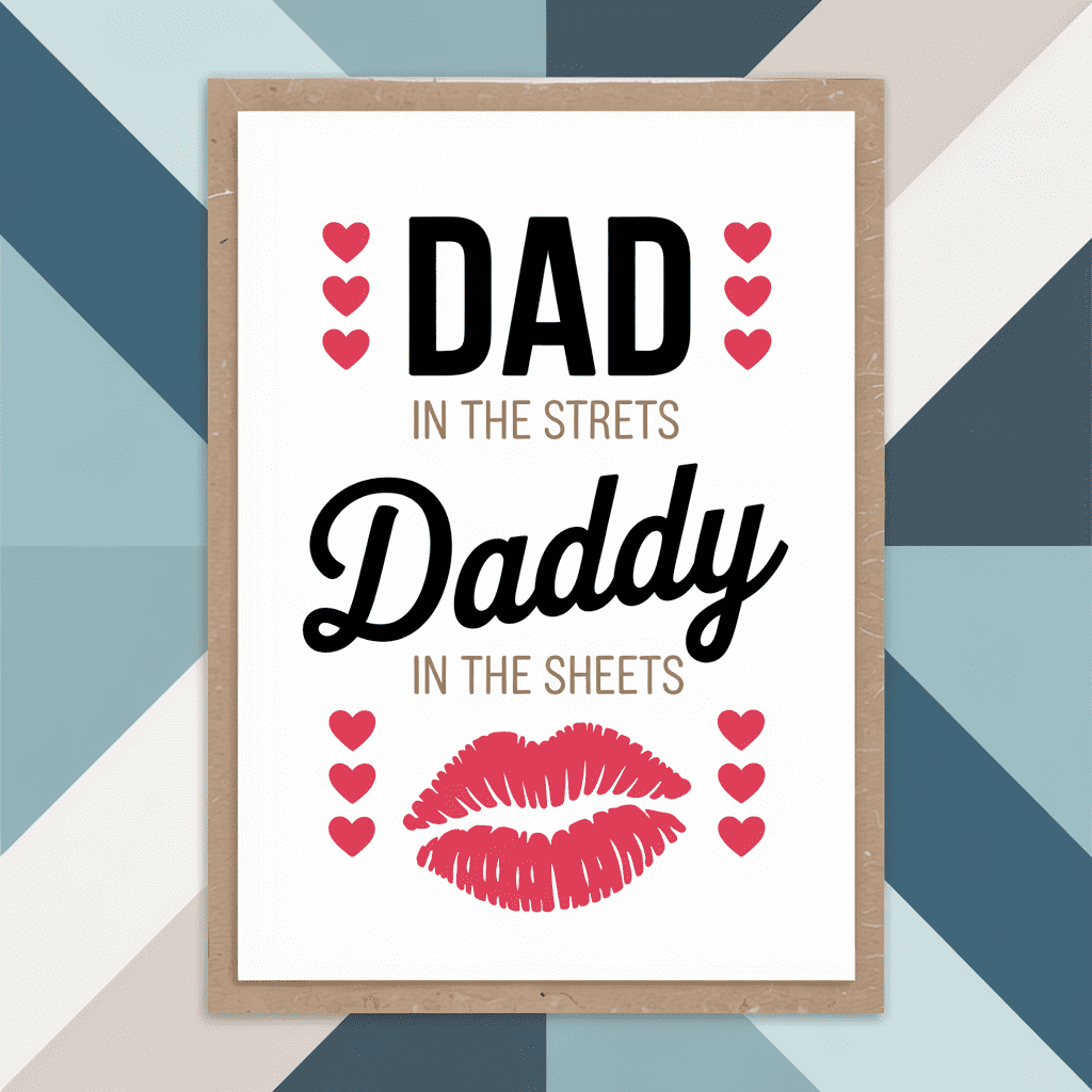 Funny "Dad in the Streets, Daddy in the Sheets" Wall Art Print ...