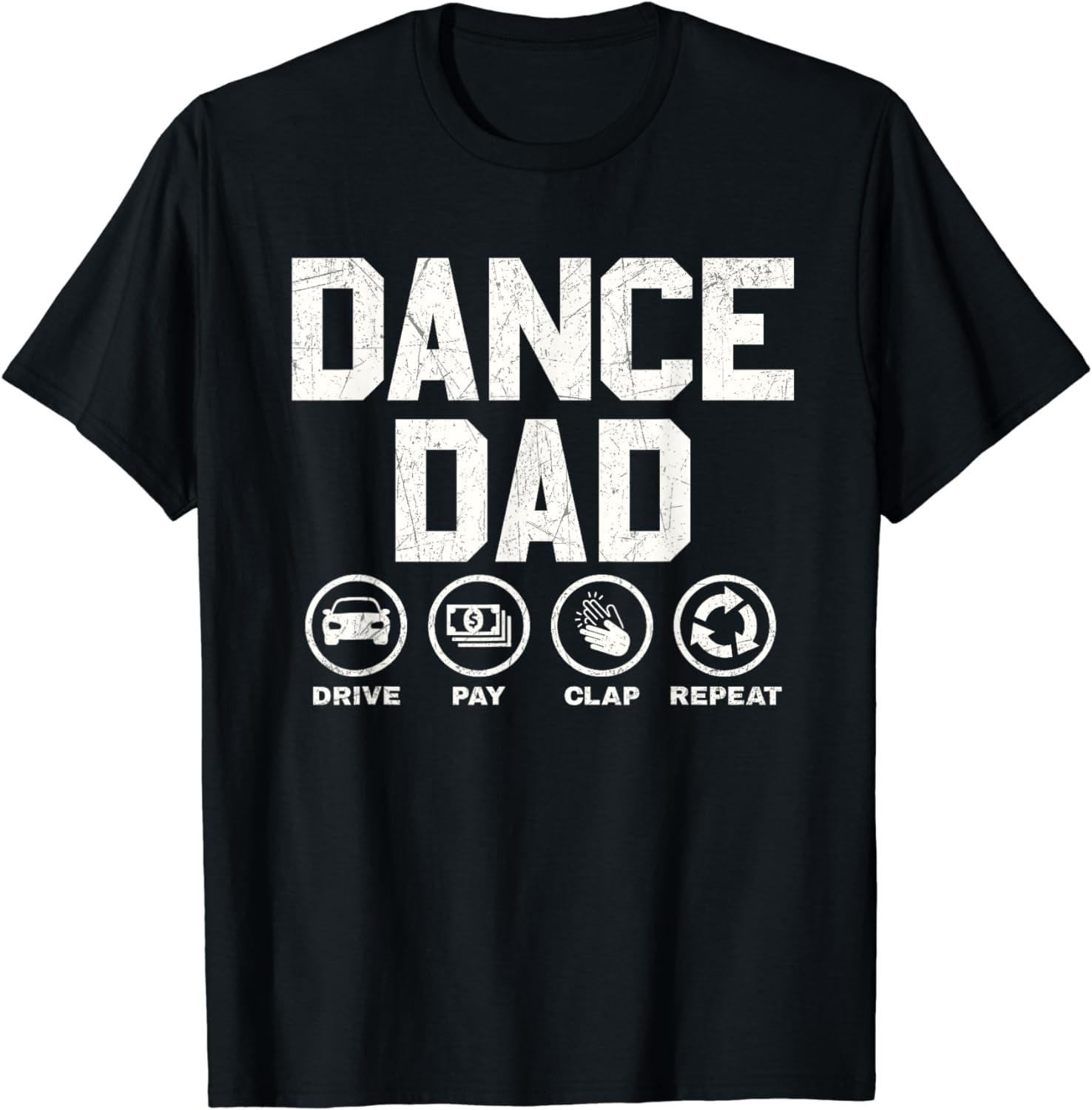 Funny Dance Dad Shirt Proud Dancer Dancing Father Men Tees T-Shirt ...