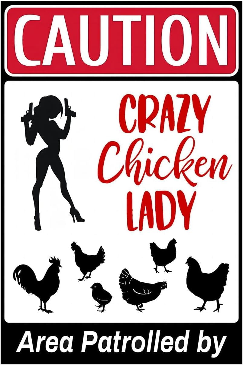 Funny Dark Humor No Trespassing Sign, Metal Caution Wall Decor, Crazy ...