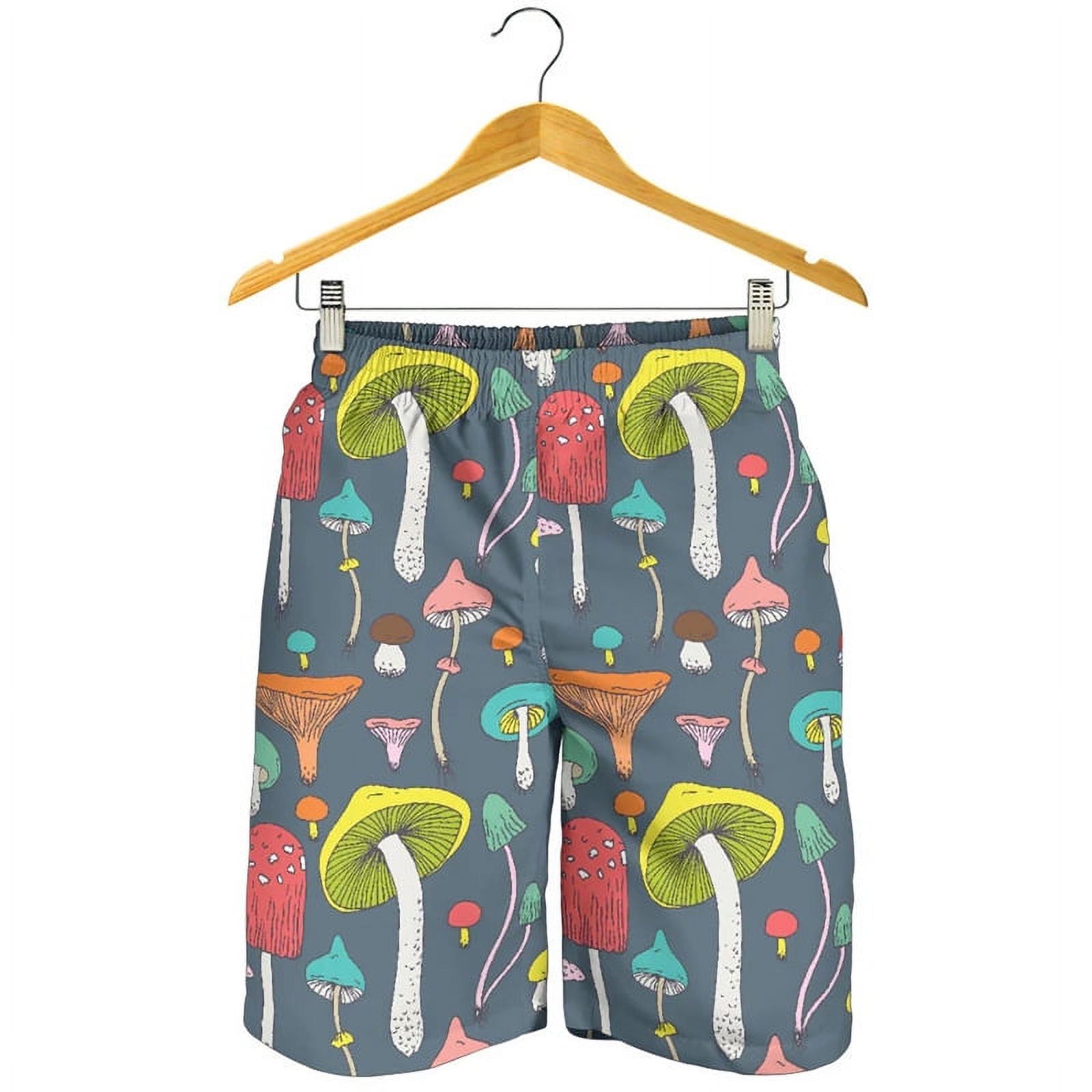 Funny Dazzle Mushroom Shorts Men Summer Beach Short Pants Hawaii Beach ...