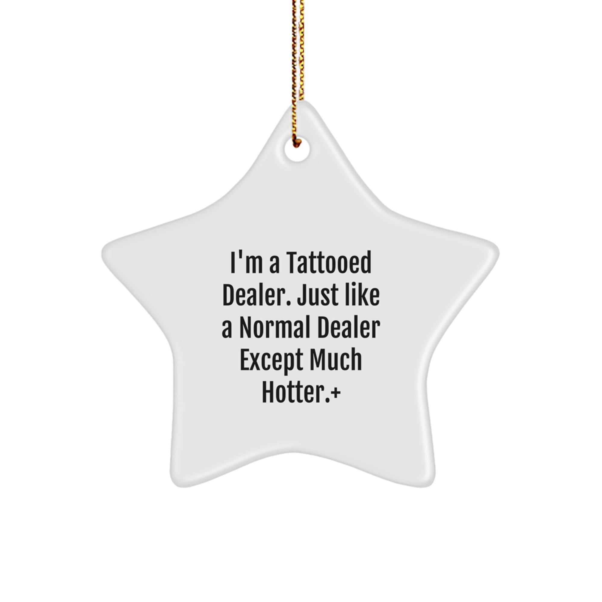 Funny Dealer Gifts from Friends for Men - Star Ornament, White Color, 3 ...