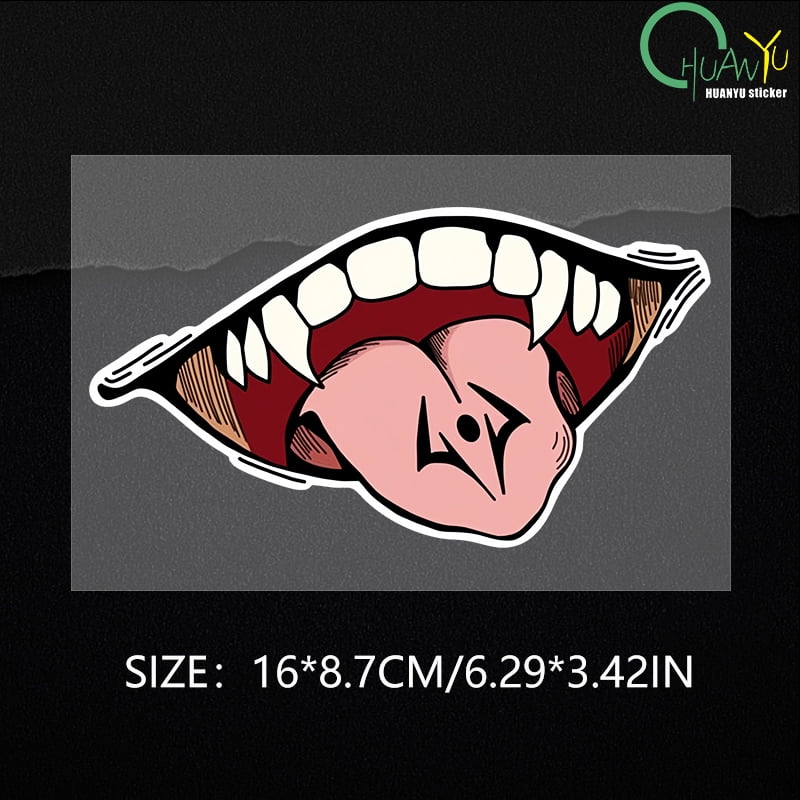 Funny Decal Vampire Mouth Car Sticker Windows Waterproof Sunscreen PVC ...