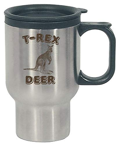 Funny Deer - T Rex - Kangaroo Animal Wildlife Humor - Stainless Steel ...