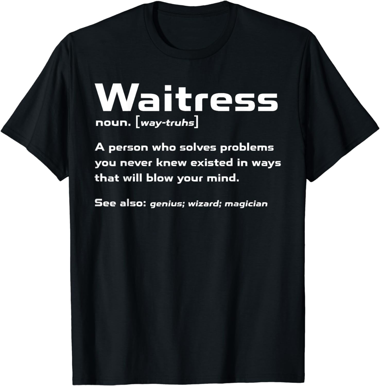 Funny Definition Waitress Design T-Shirt - Walmart.com