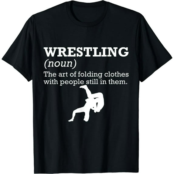 Funny Definition Wrestler Graphic T-Shirt Soft Cotton Apparel Sizes S ...