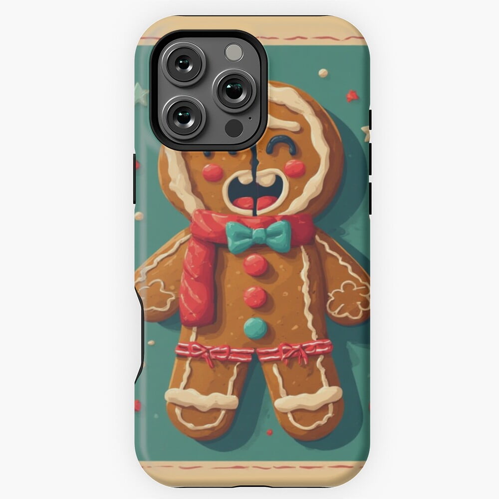 Funny Depressed Gingerbread Man Phone Case for iPhone 11 12 13 14 15 16 ...