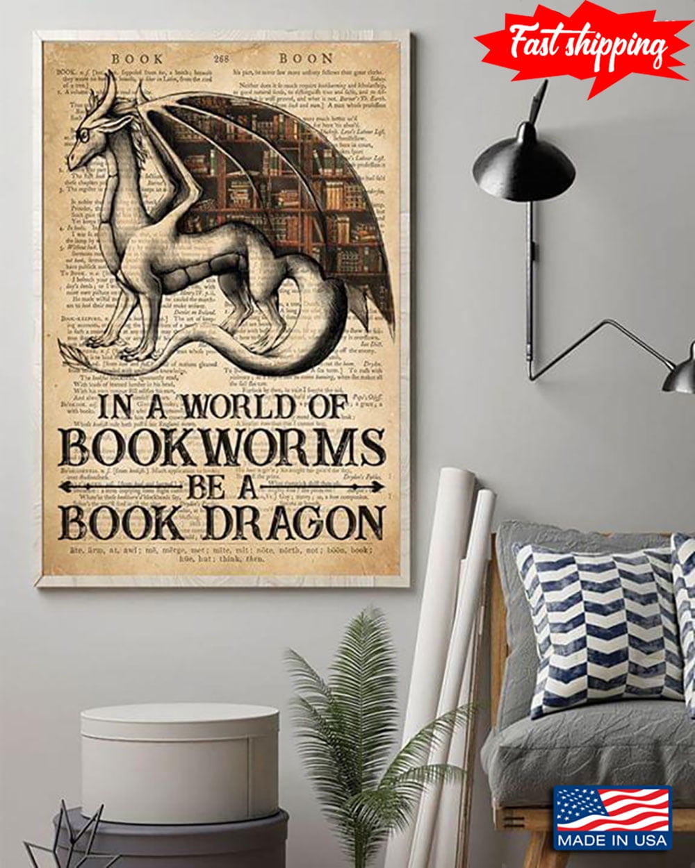 Funny Dictionary Theme In A World Full Of Bookworms Be A Book Dragon 16 ...
